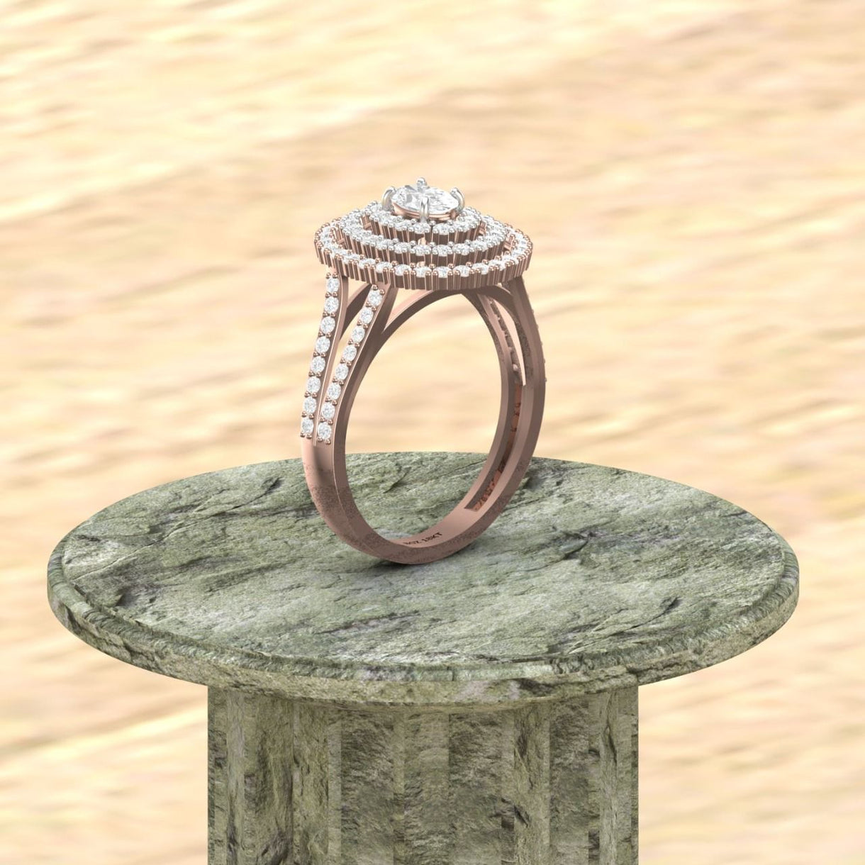 Jasmine Oval Natural Diamond Engagement Ring – BOZ Jewelry